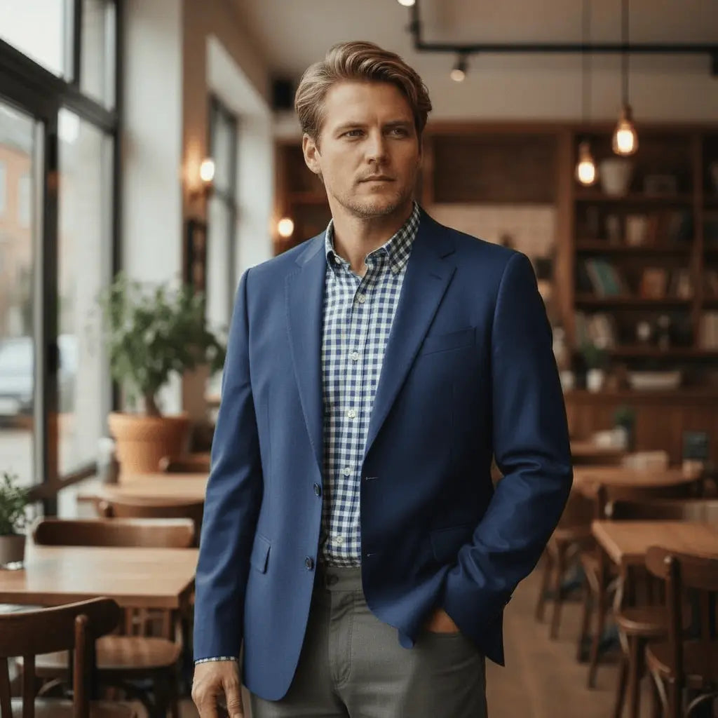 Coppley Navy Cashmere Blazer - Planters Exchange
