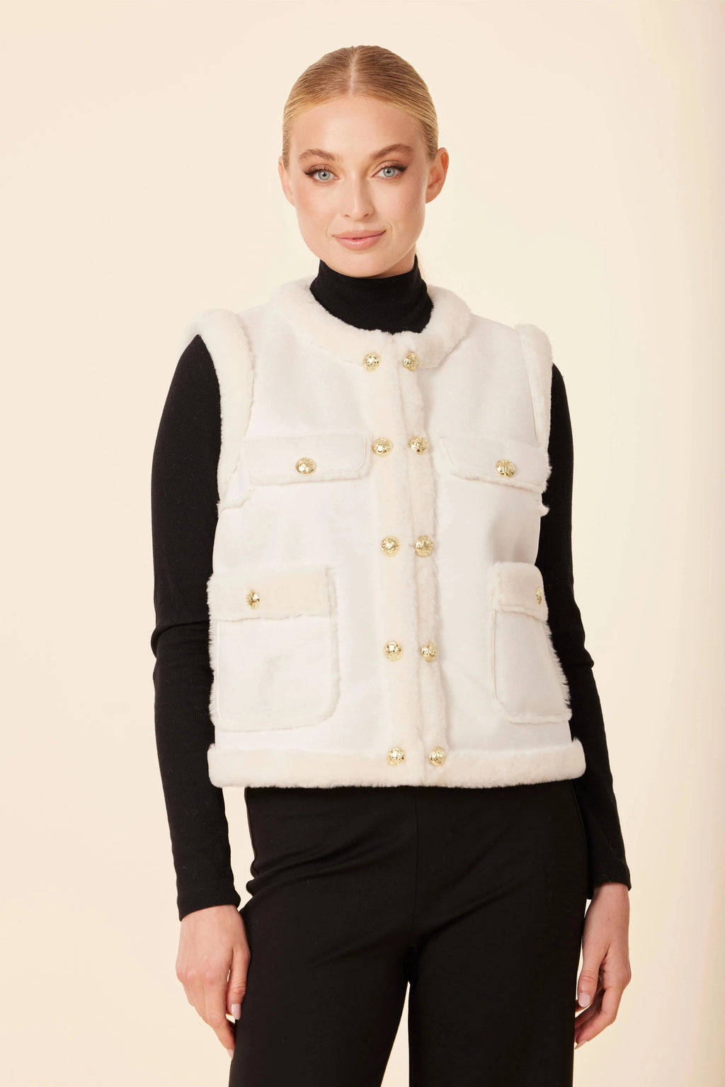 Dolce Cabo Coco Faux Shearling Vest – Planters Exchange