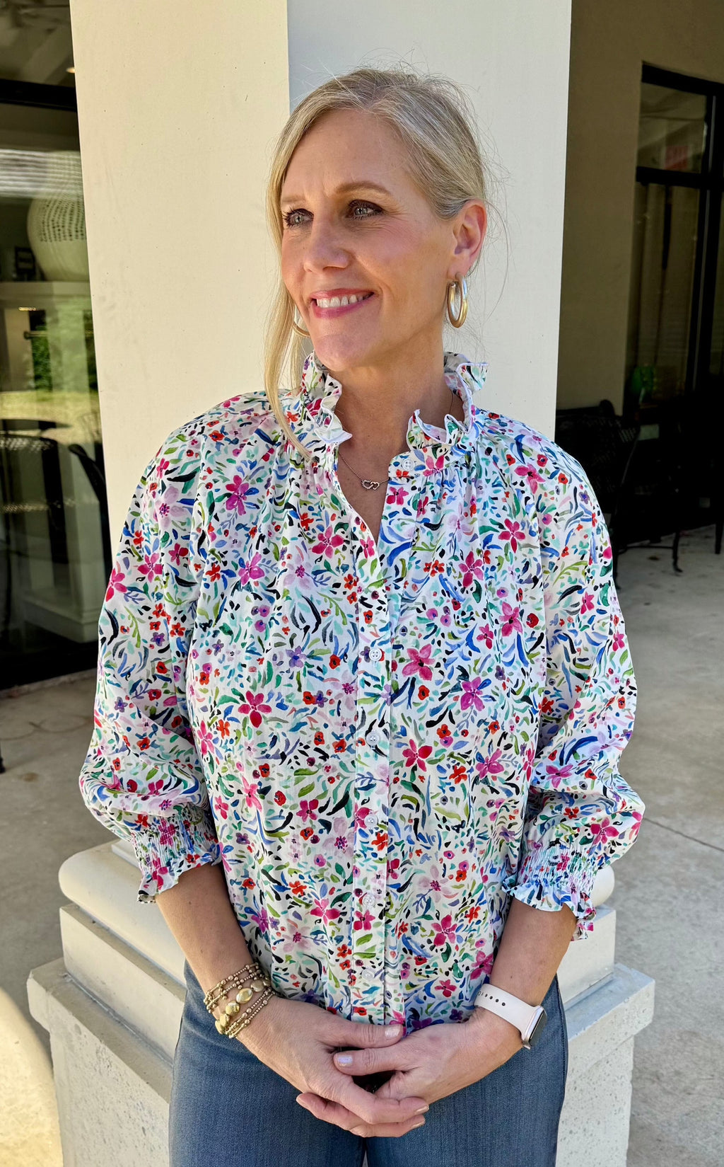 Finley Fiona Shirt Whimsy Floral – Planters Exchange