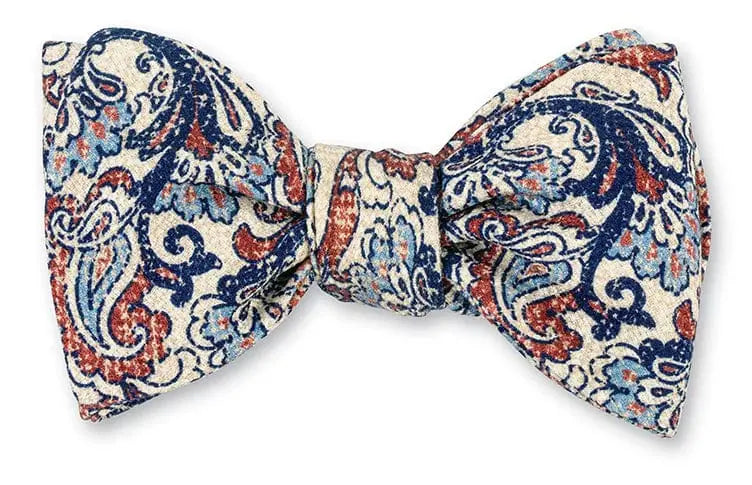 R Hanauer Burgundy Chester Paisley Bow Tie 5599 – Planters Exchange